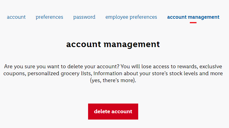 I need to delete my account